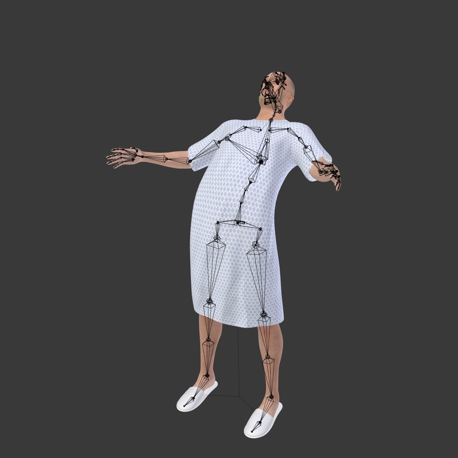 Old Man - Hospital Patient 3D model | CGTrader