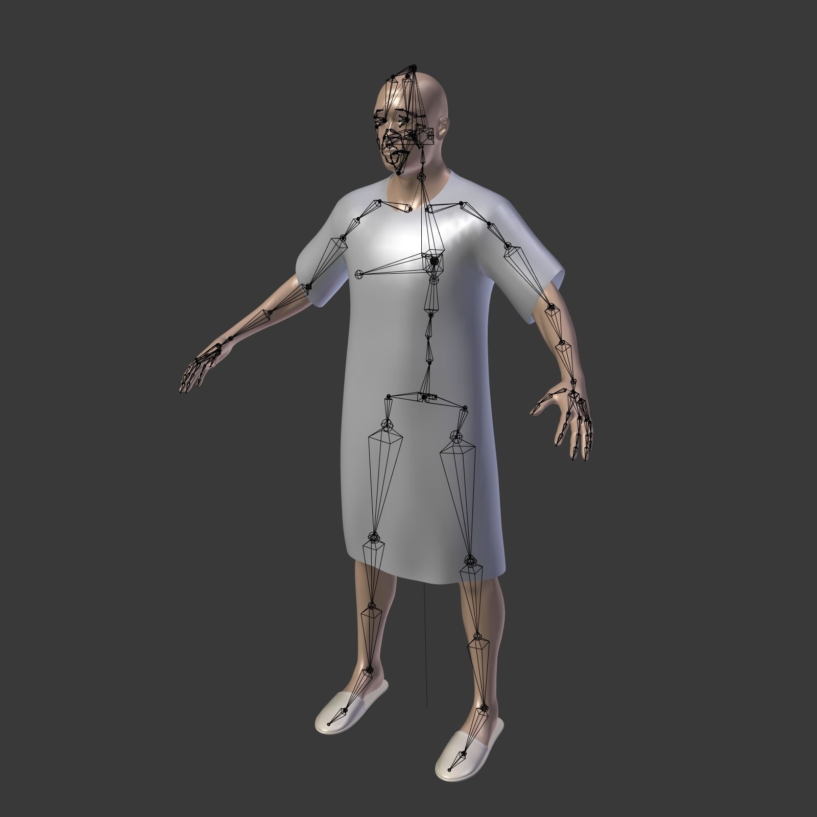 Old Man - Hospital Patient 3D model | CGTrader