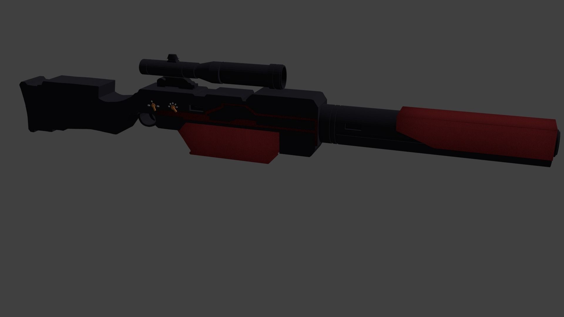 Futuristic Sniper Rifle 3D model | CGTrader