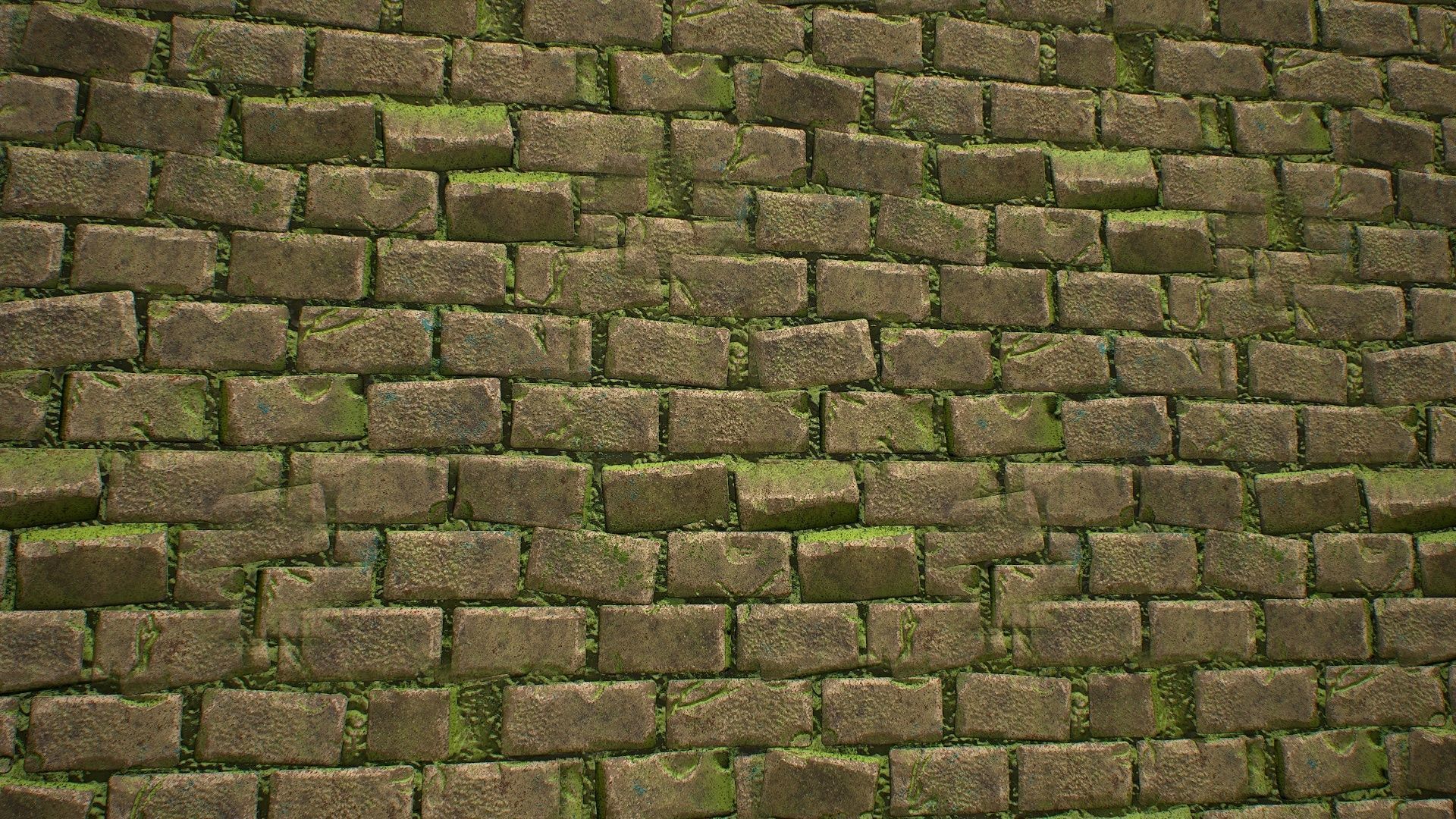 Texture PBR tileable fantasy brick wall textures VR / AR / low-poly ...