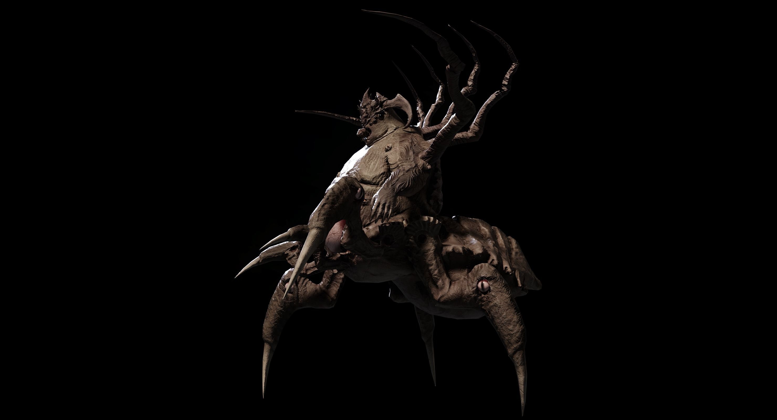 3D model Creature Crawler VR / AR / low-poly | CGTrader