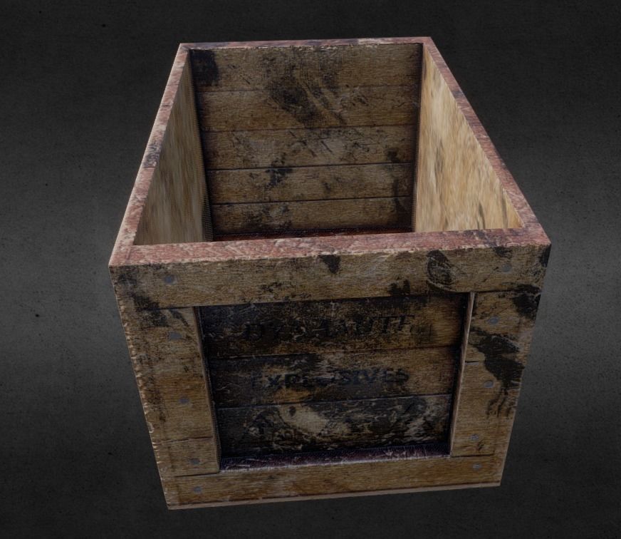 Wooden Dynamite Crate free VR / AR / low-poly 3D model | CGTrader