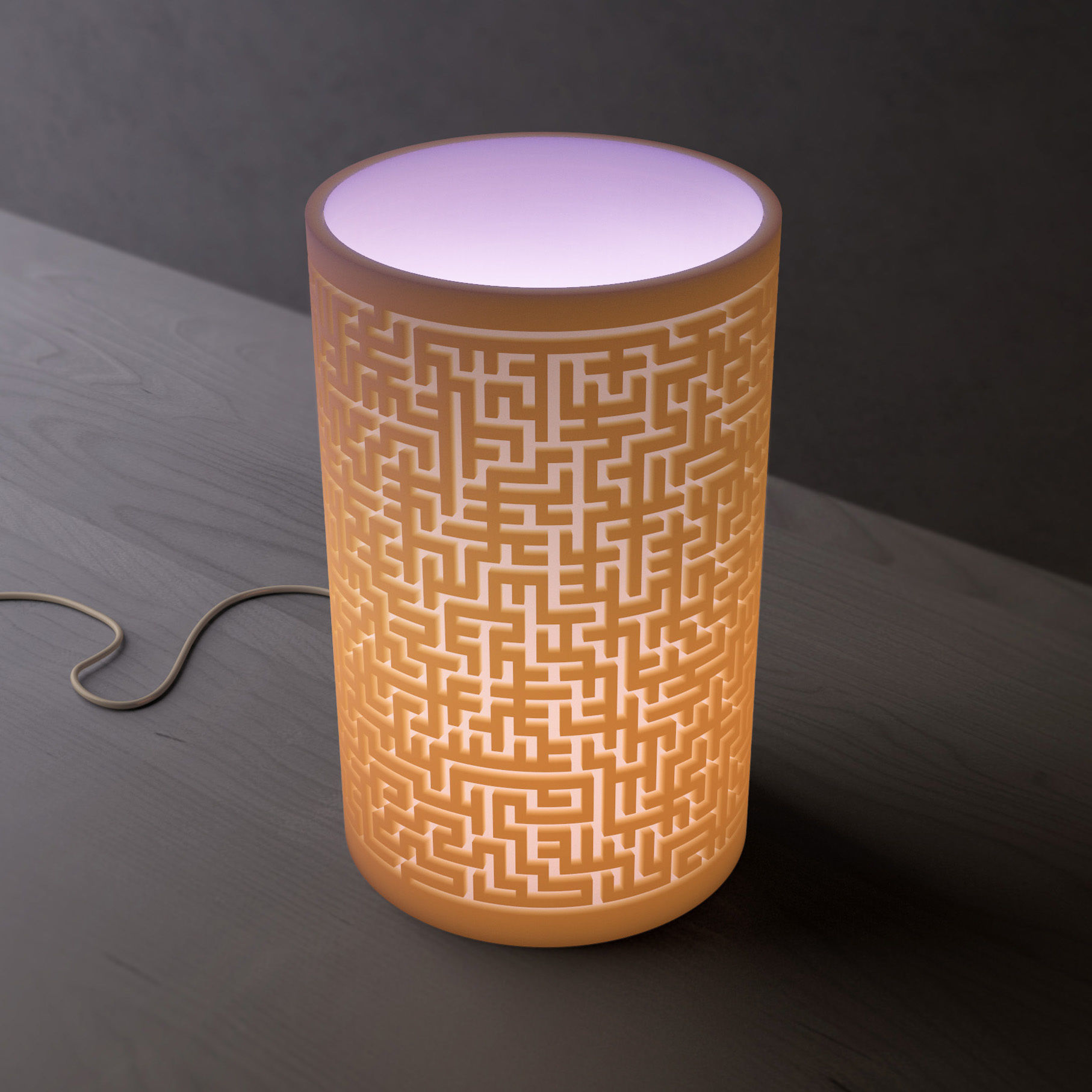 Generative design Real maze lamp 3D model 3D printable | CGTrader