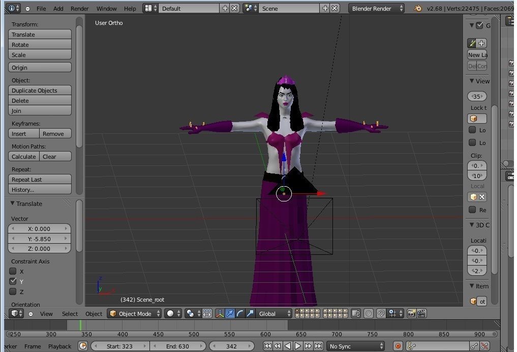 PINK WITCH PRINCESS free 3D model rigged | CGTrader