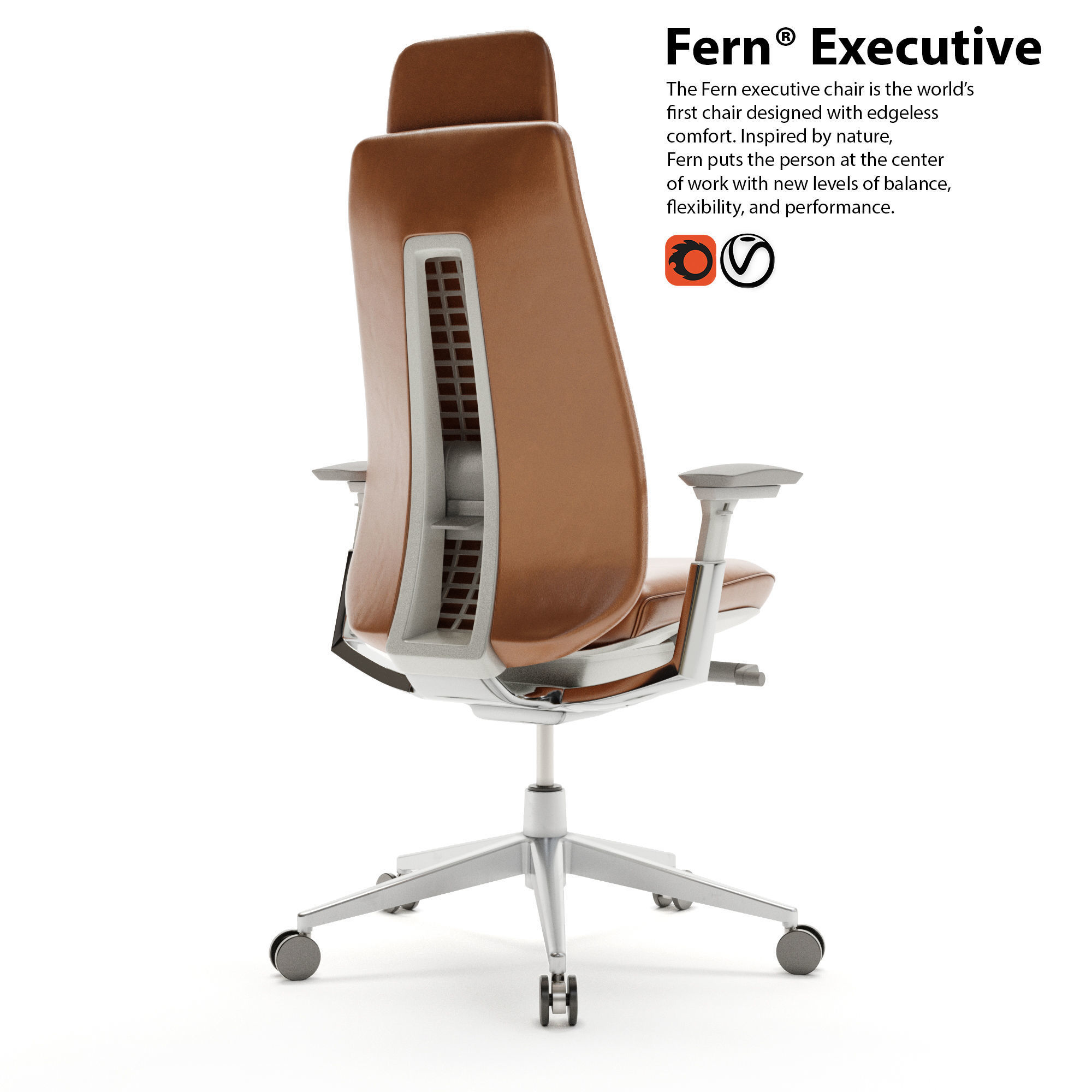 office Desk chair HAWORTH Fern Executive 3D model | CGTrader
