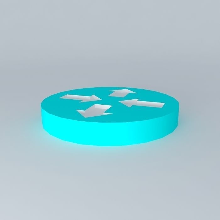 Router Symbol 3D model | CGTrader