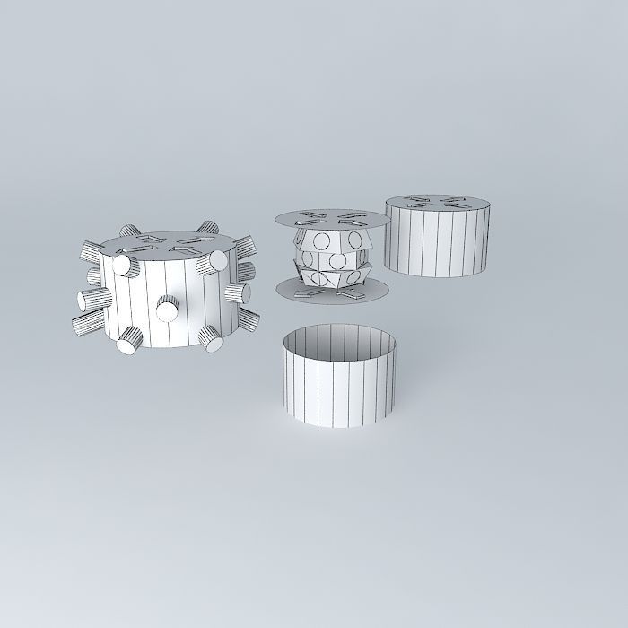 Router Symbol with connecting points 3D model | CGTrader