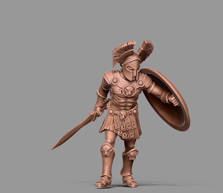 Greek hoplite - Aristeo 35 mm scale - 3D print model 3D model 3D ...