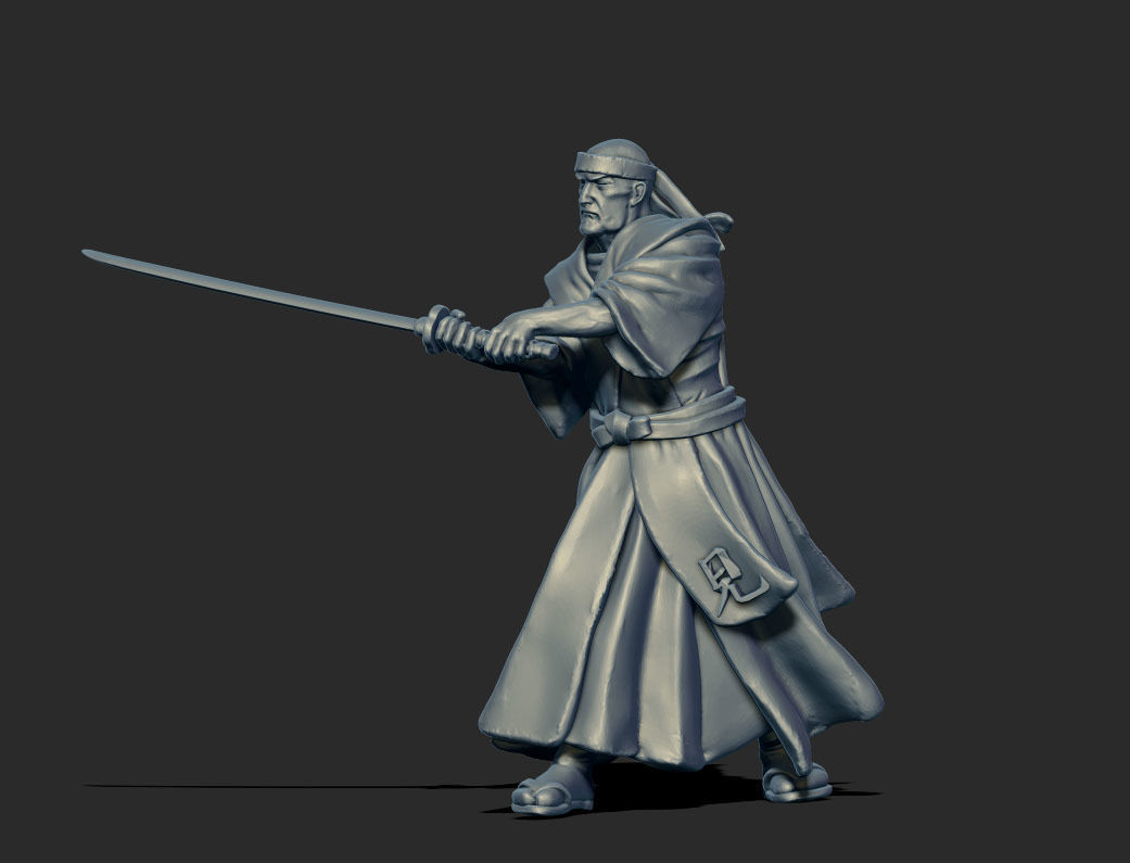 Samurai Sensei - Shiro 3D print model - 35mm scale 3D model 3D ...