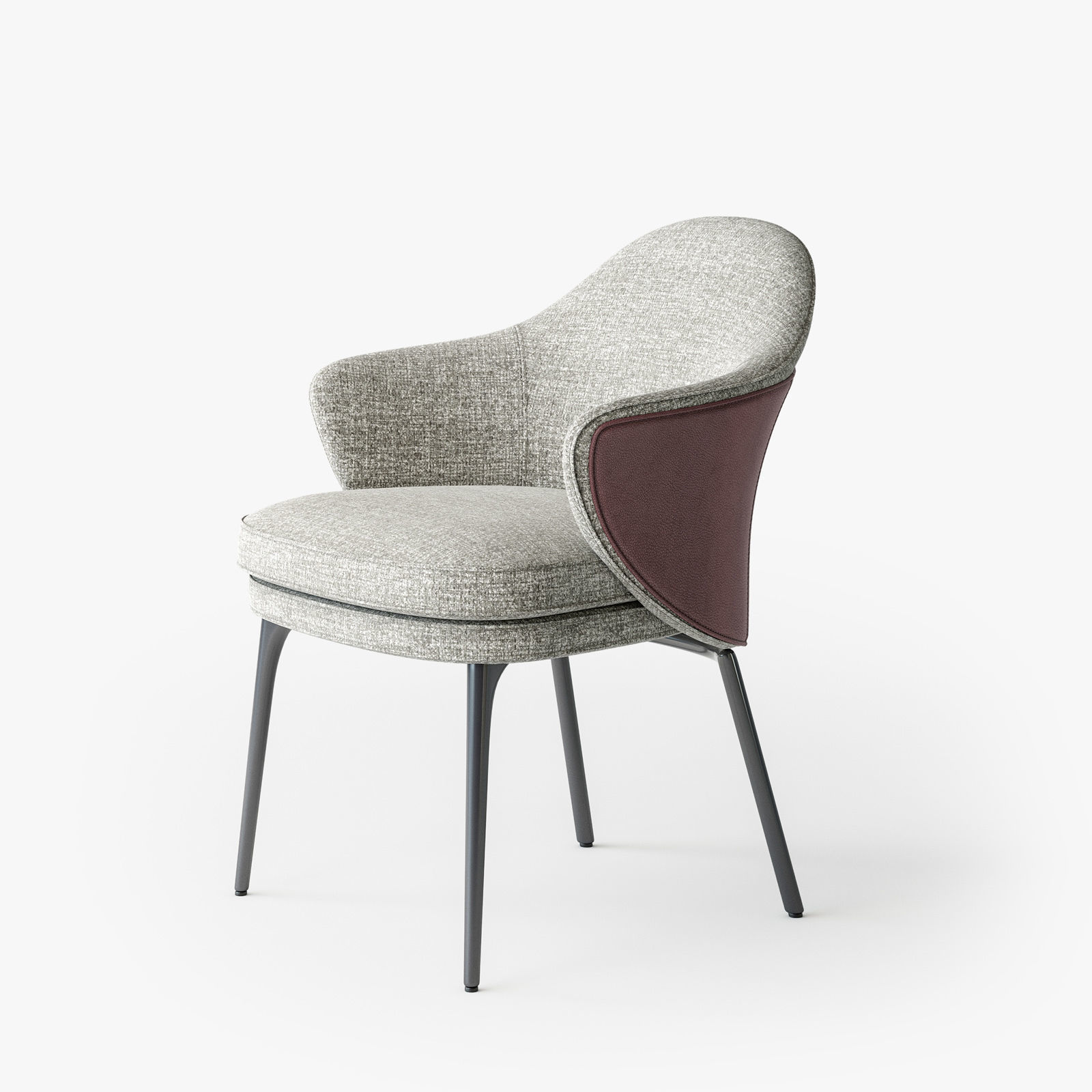 Minotti Angie dining armchair 3D model | CGTrader
