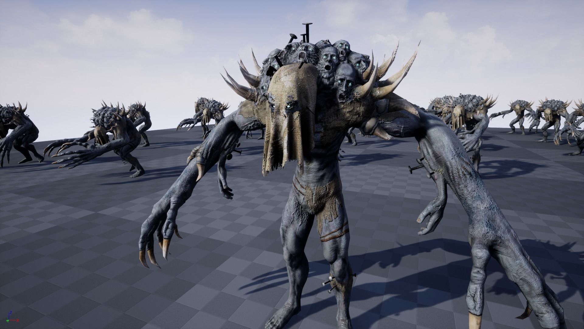 3D model Reaper creature with long arms and claws VR / AR / low-poly ...
