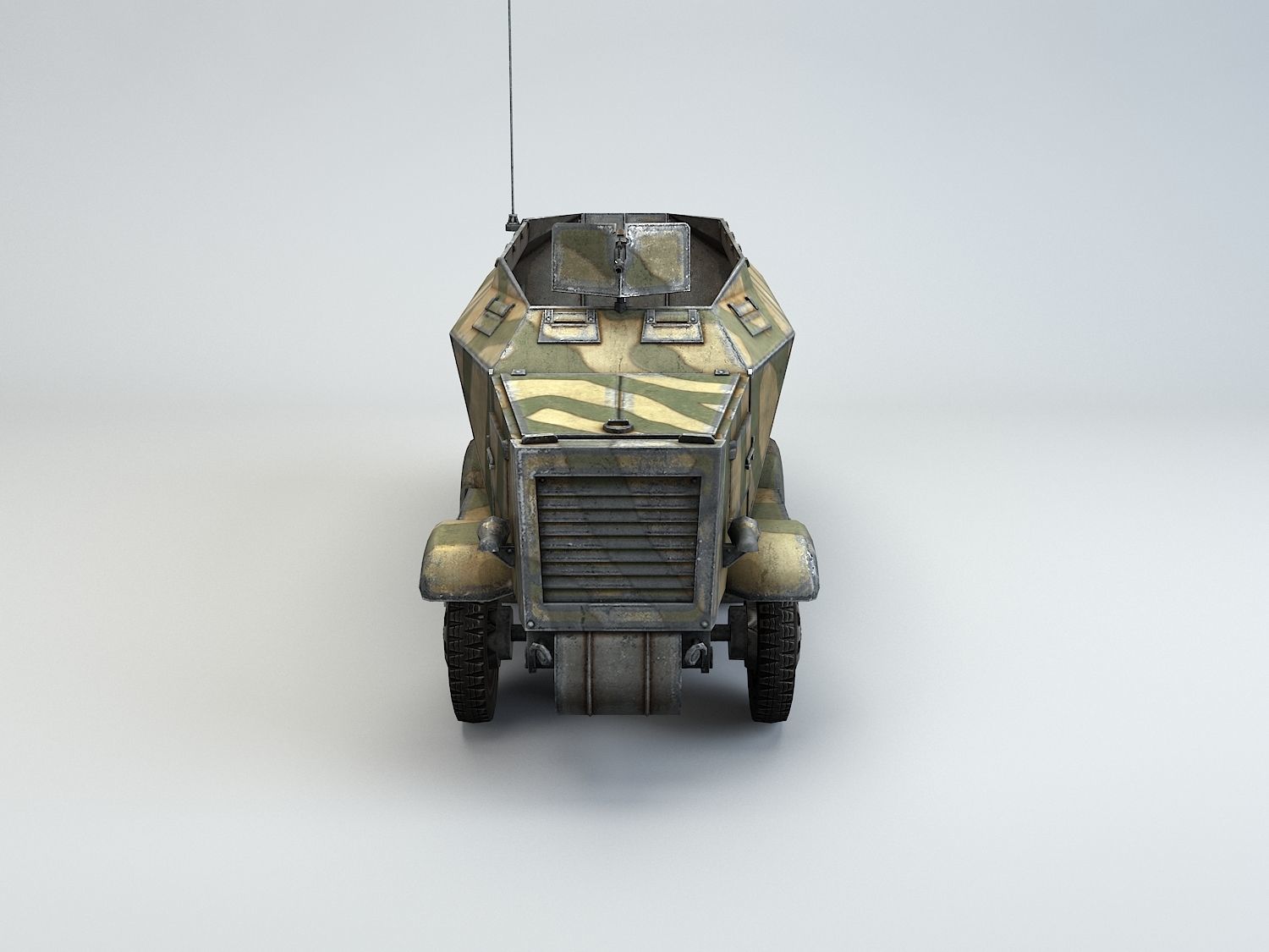 3D model Low Poly U 304 F Leichter SchutzenPanzerWagen VR / AR / low ...