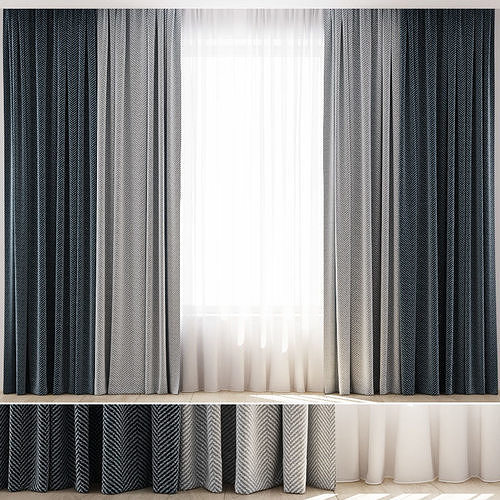 Curtains 02 3D model | CGTrader