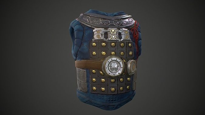 3D model Low poly detailed fantasy armor for character customisation VR ...