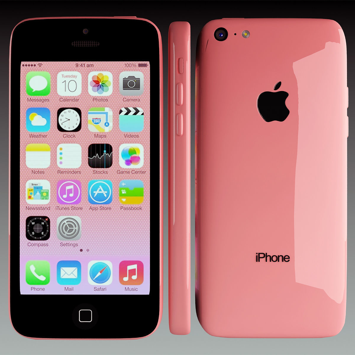 Apple iPhone 5c Red 3D model | CGTrader