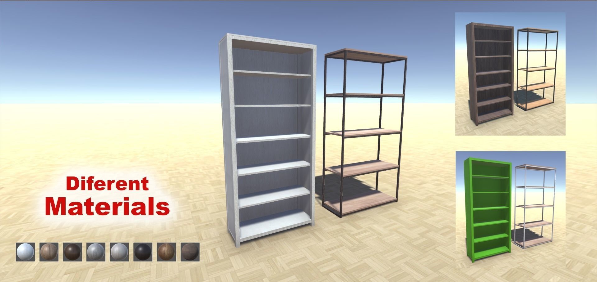 3D model Shelf and Shelving Collection VR / AR / low-poly | CGTrader