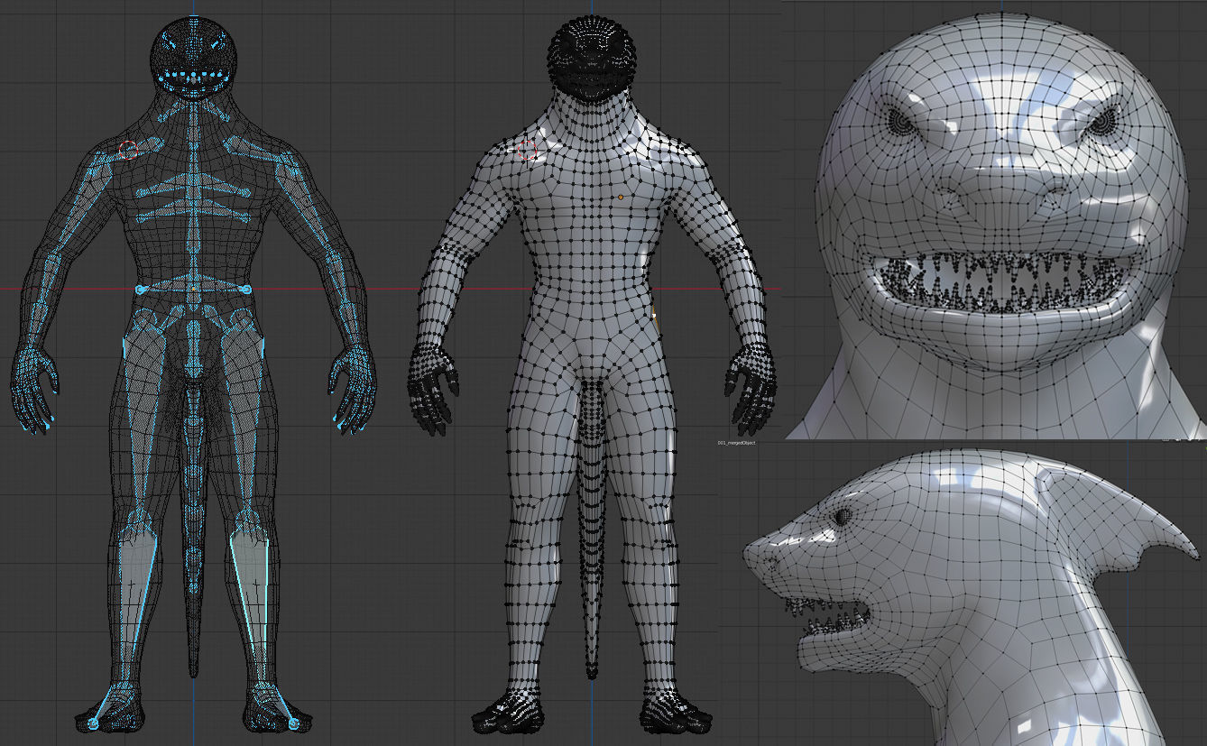 3D model Anthro Shark VR / AR / low-poly | CGTrader