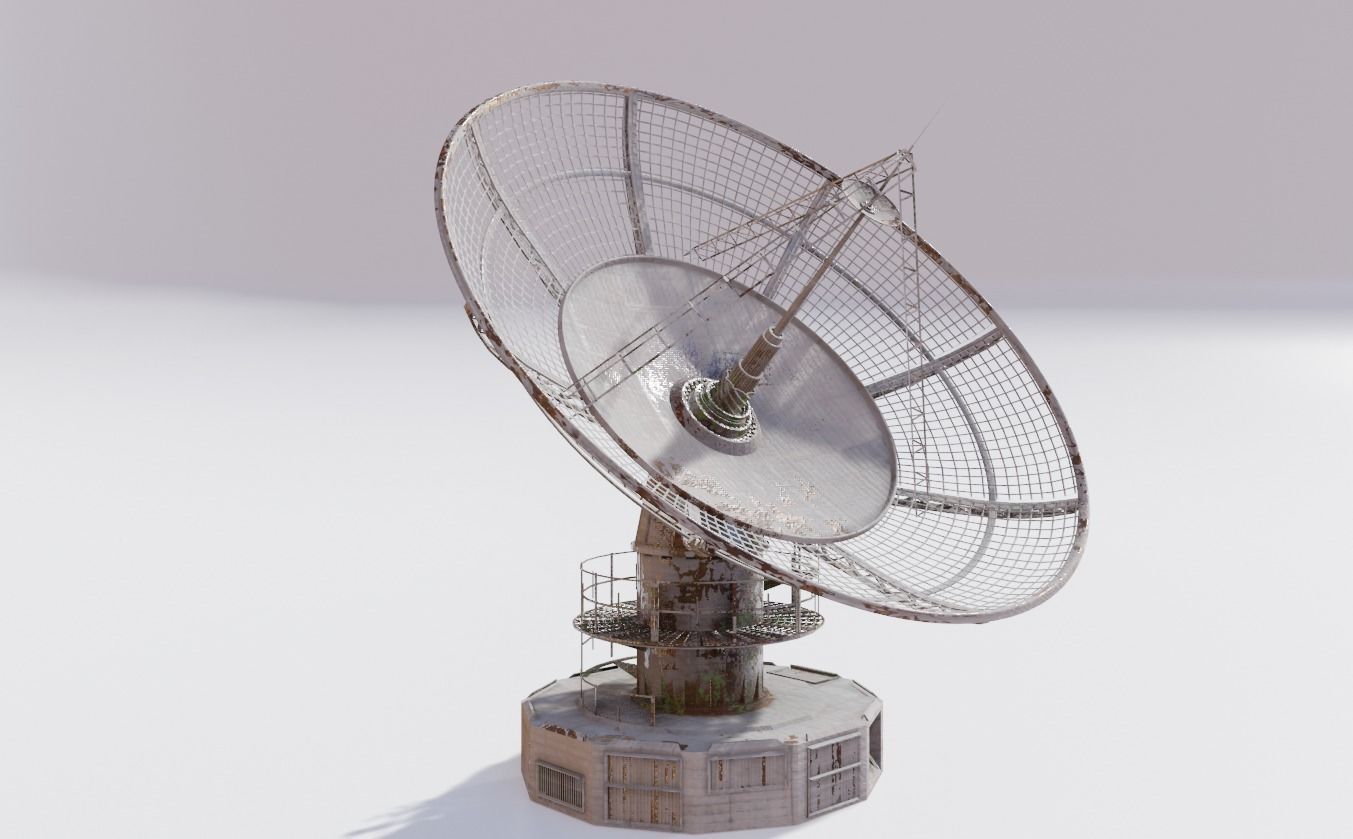 3D model radio satelitte dish VR / AR / low-poly | CGTrader