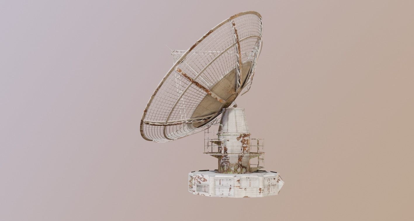 3D model radio satelitte dish VR / AR / low-poly | CGTrader