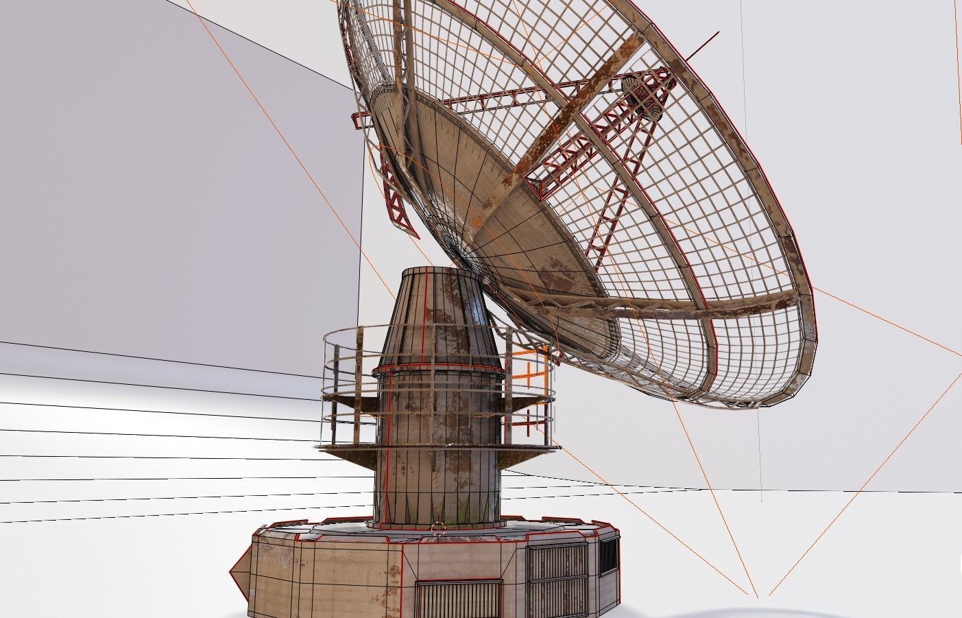 3D model radio satelitte dish VR / AR / low-poly | CGTrader