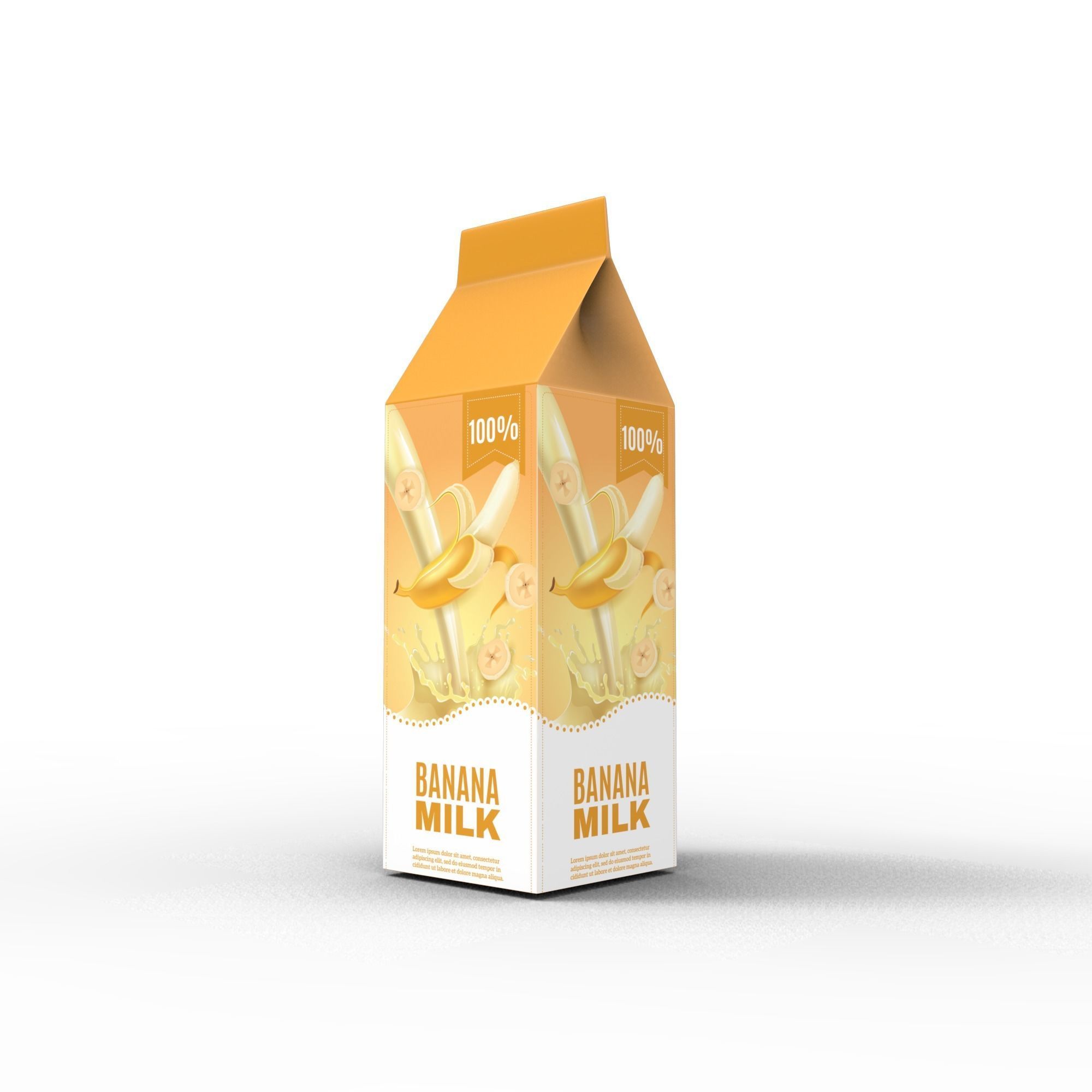 3D model Milk carton model VR / AR / low-poly | CGTrader