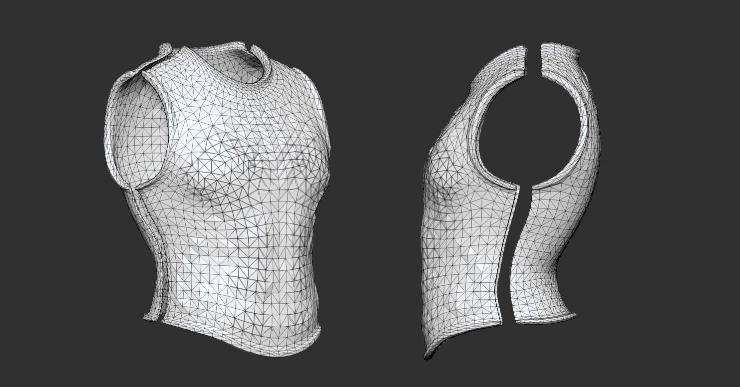 chest armor 1 black PBR free VR / AR / low-poly 3D model | CGTrader
