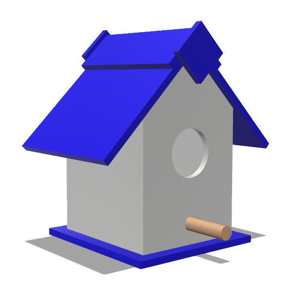 Bird box with secret compartment flat pack plans 3D model | CGTrader