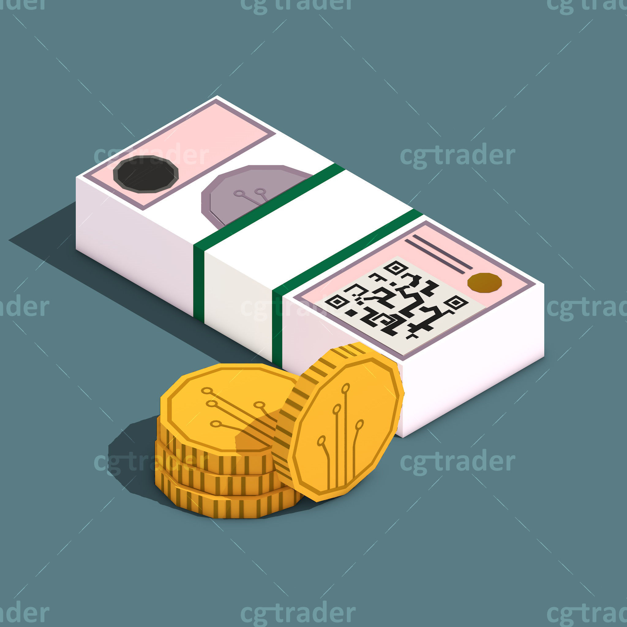 3D model Low Poly Payment Methods Isometric VR / AR / low-poly | CGTrader