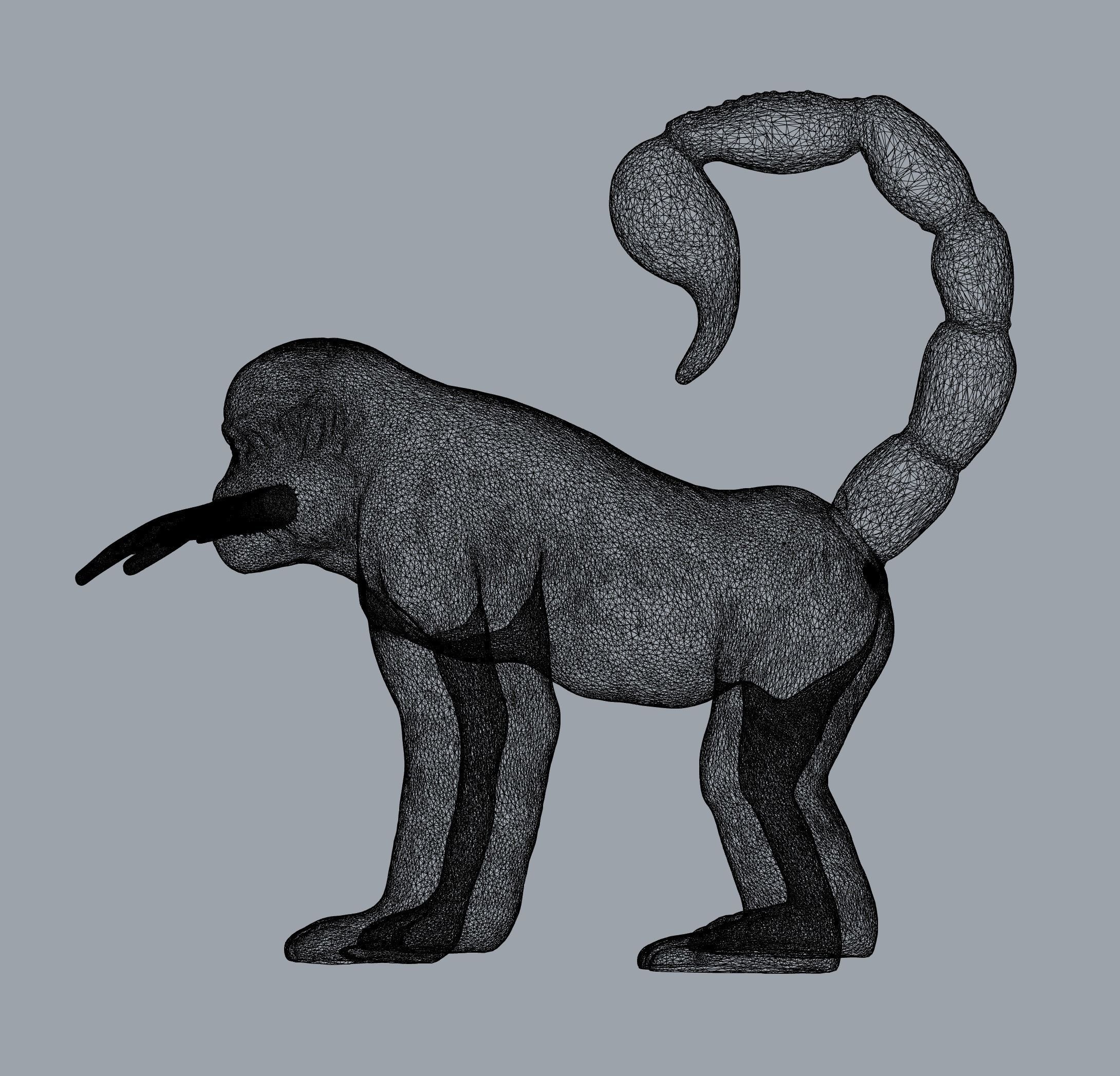 3D Printable Mutant Scorpion Monkey 3D model 3D printable | CGTrader