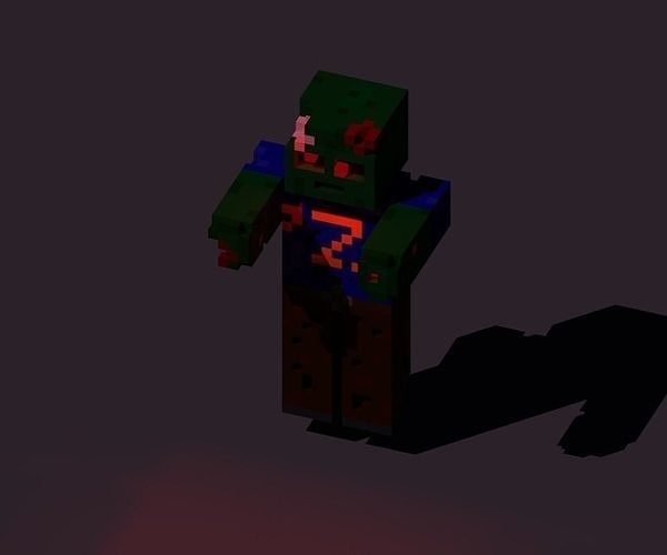 Zombie voxel model free 3D model | CGTrader