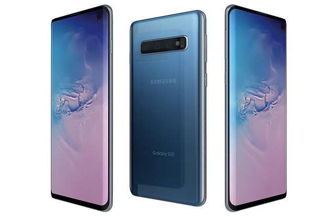Samsung Galaxy S10 Prism Blue 3D model | CGTrader