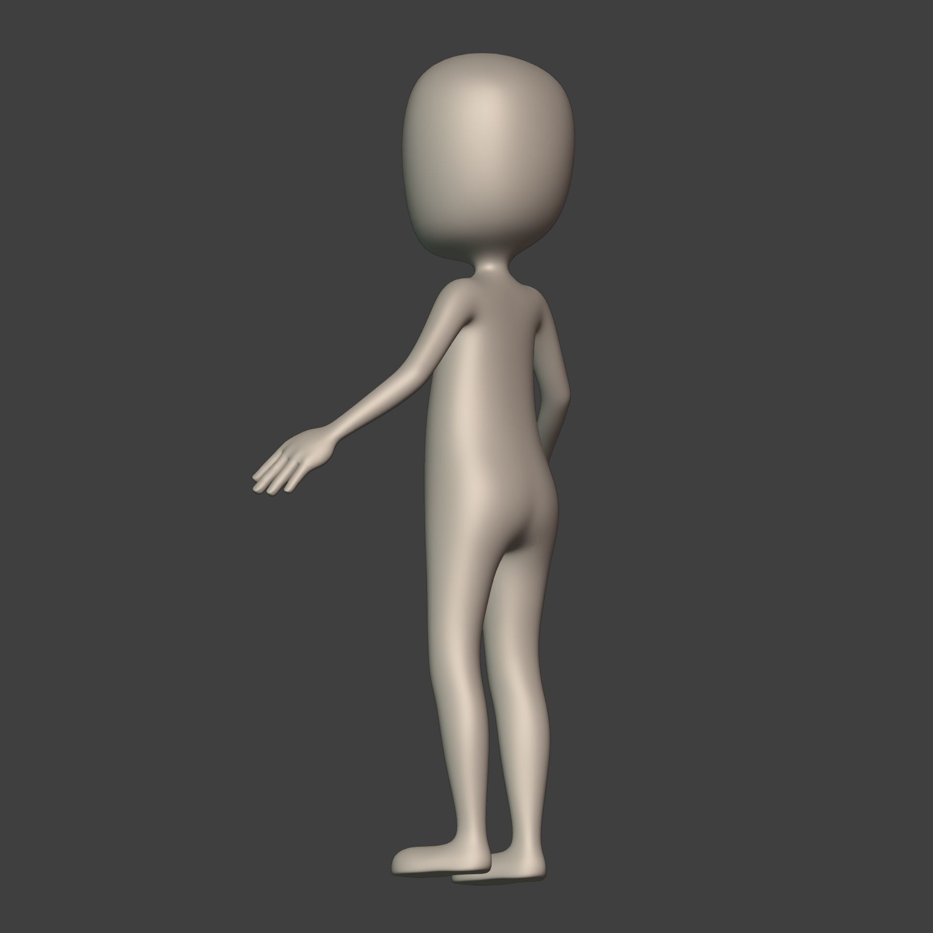 3D model Cartoon Man - Stickman with High Quality IK and FK Rig VR / AR ...