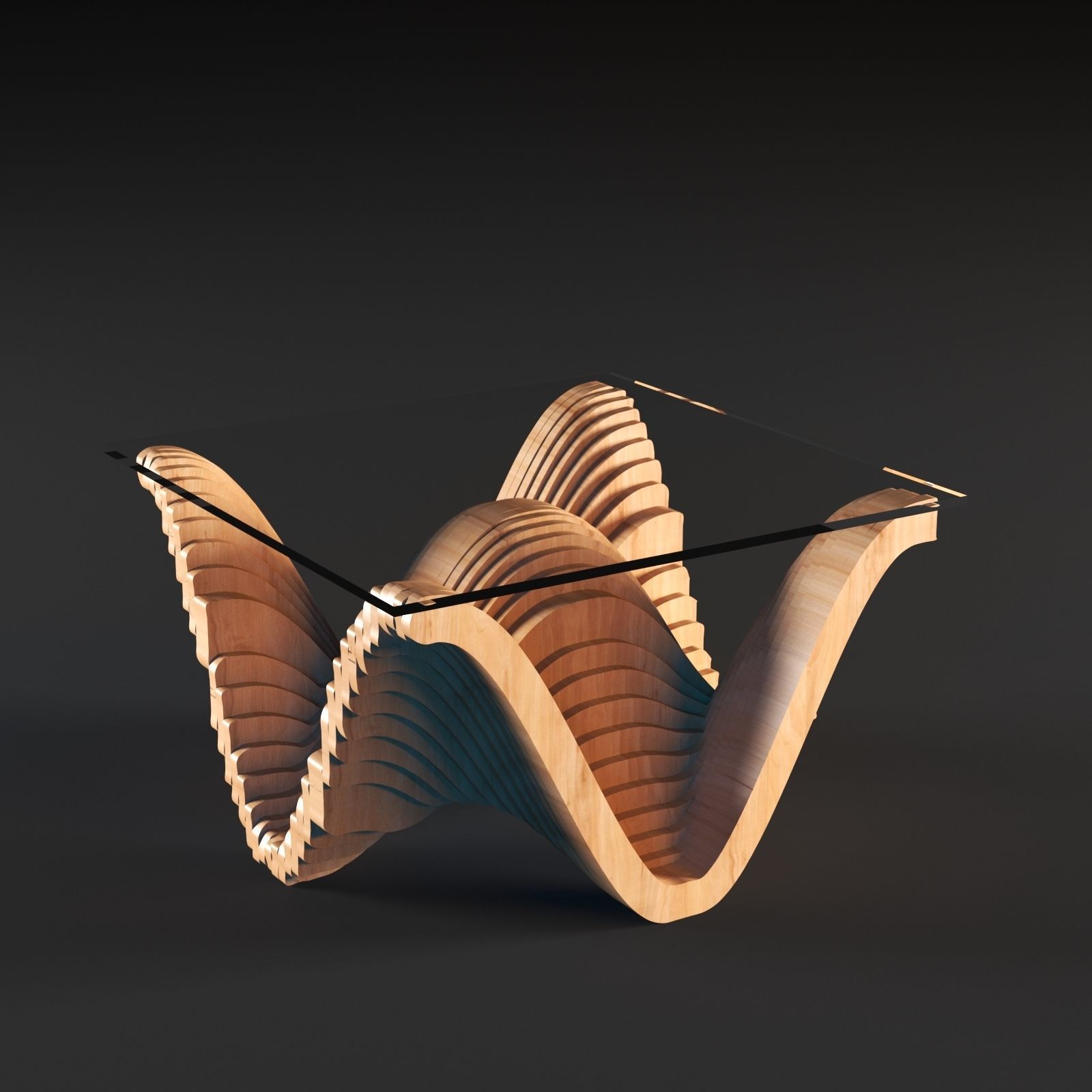 Parametric Double-sided Table free 3D model | CGTrader