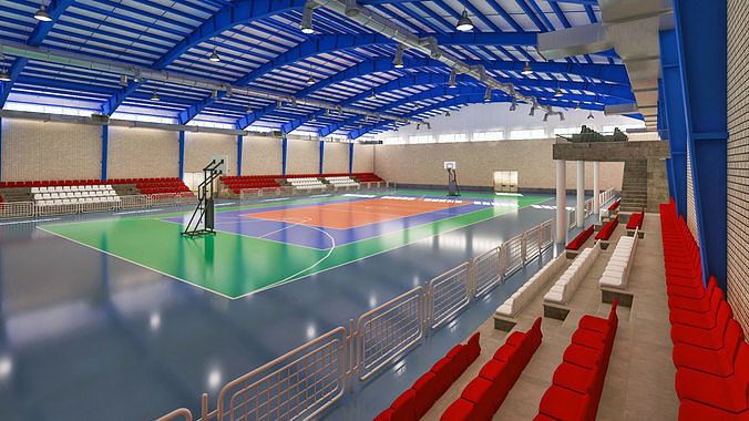 Realistic Sport Hall Complex 3D model | CGTrader