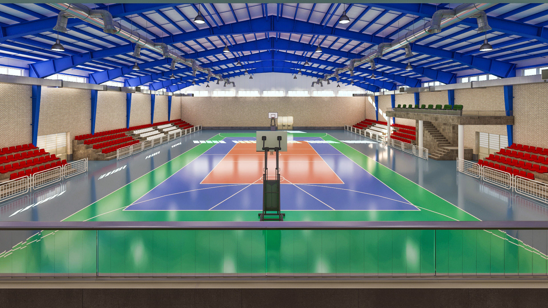 Realistic Sport Hall Complex 3D model | CGTrader