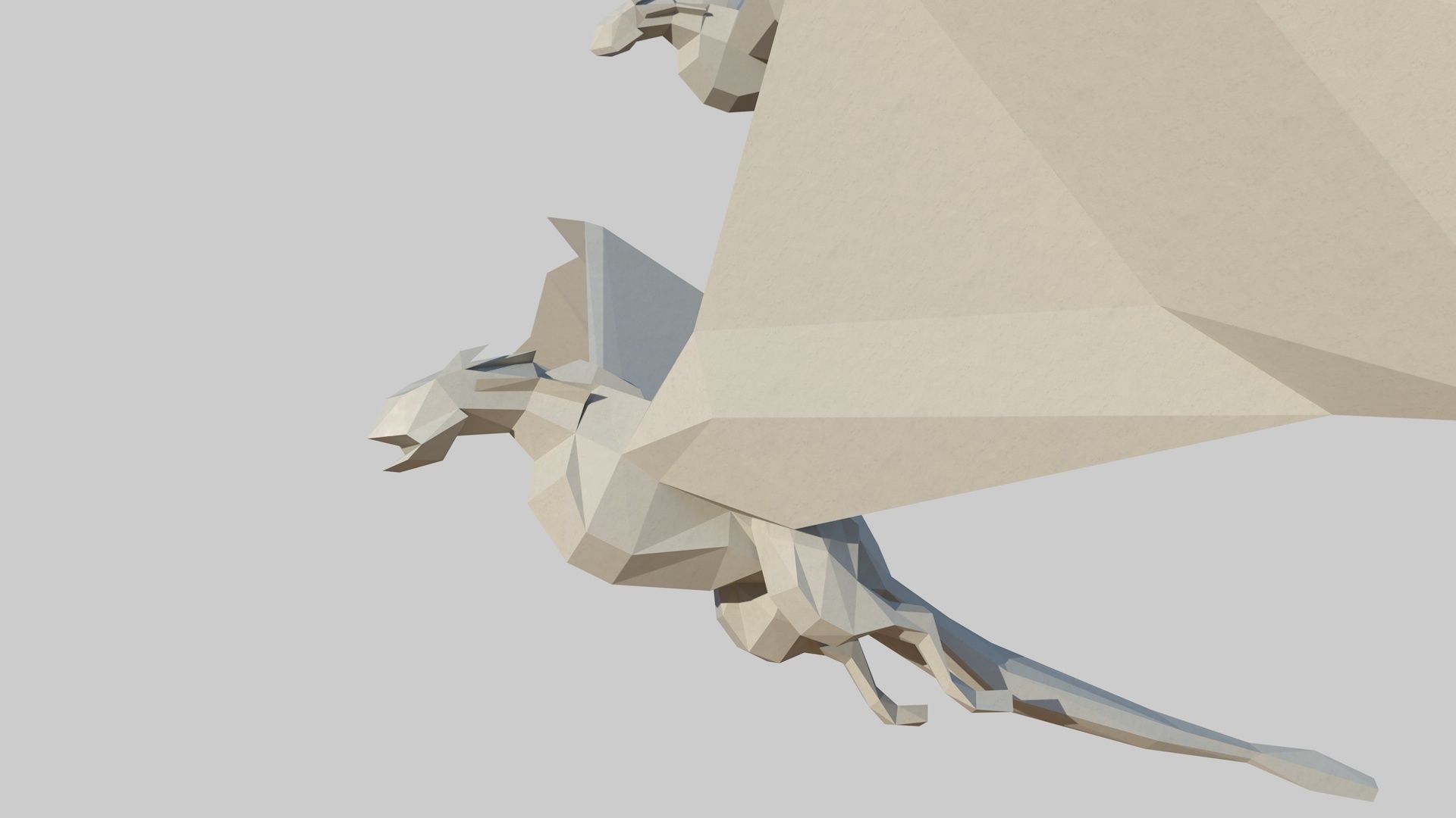 3D model Low Poly Paper Dragon VR / AR / low-poly | CGTrader