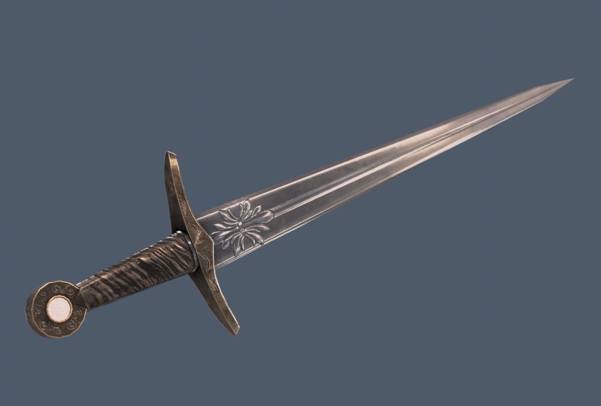 3D model Realistic Low Poly Medieval Sword VR / AR / low-poly | CGTrader