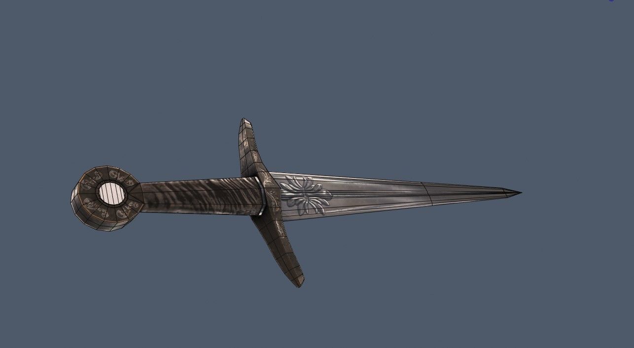3D model Realistic Low Poly Medieval Sword VR / AR / low-poly | CGTrader