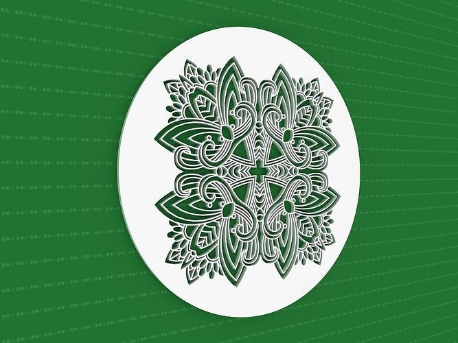 Mandala circle 3D model | CGTrader