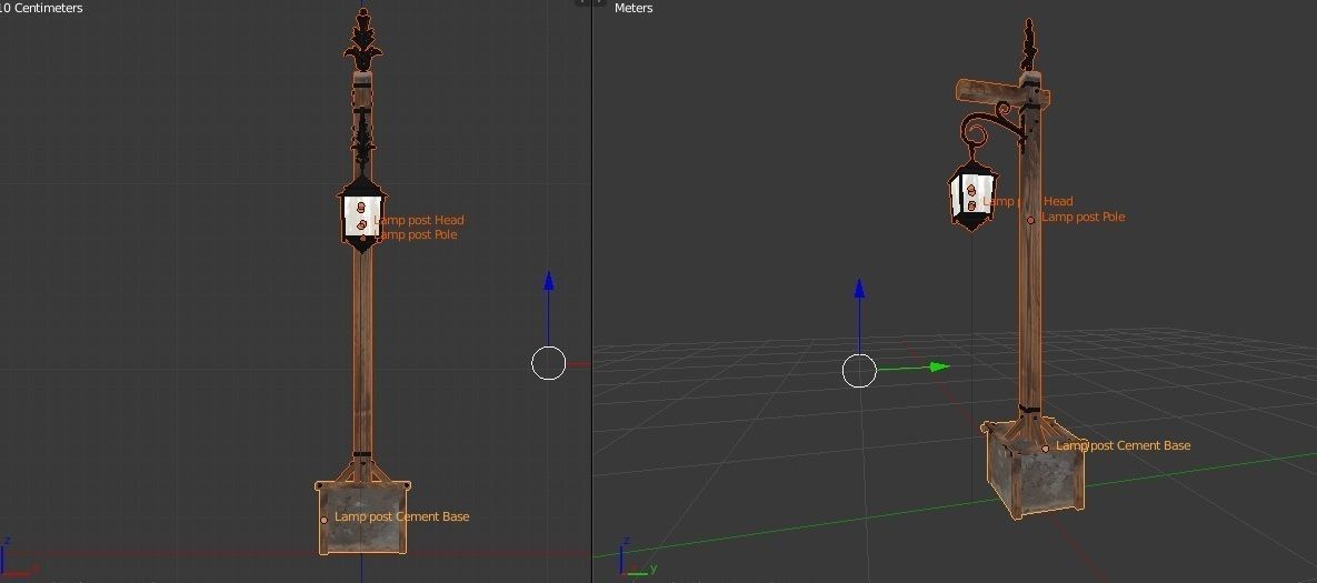 Medieval lamppost 3D model | CGTrader