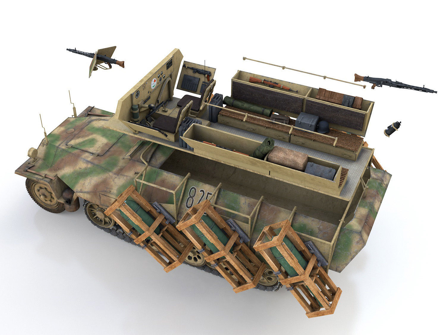 SDKFZ 251 - Ausf D - Stuka zu Fuss - 825 3D model | CGTrader