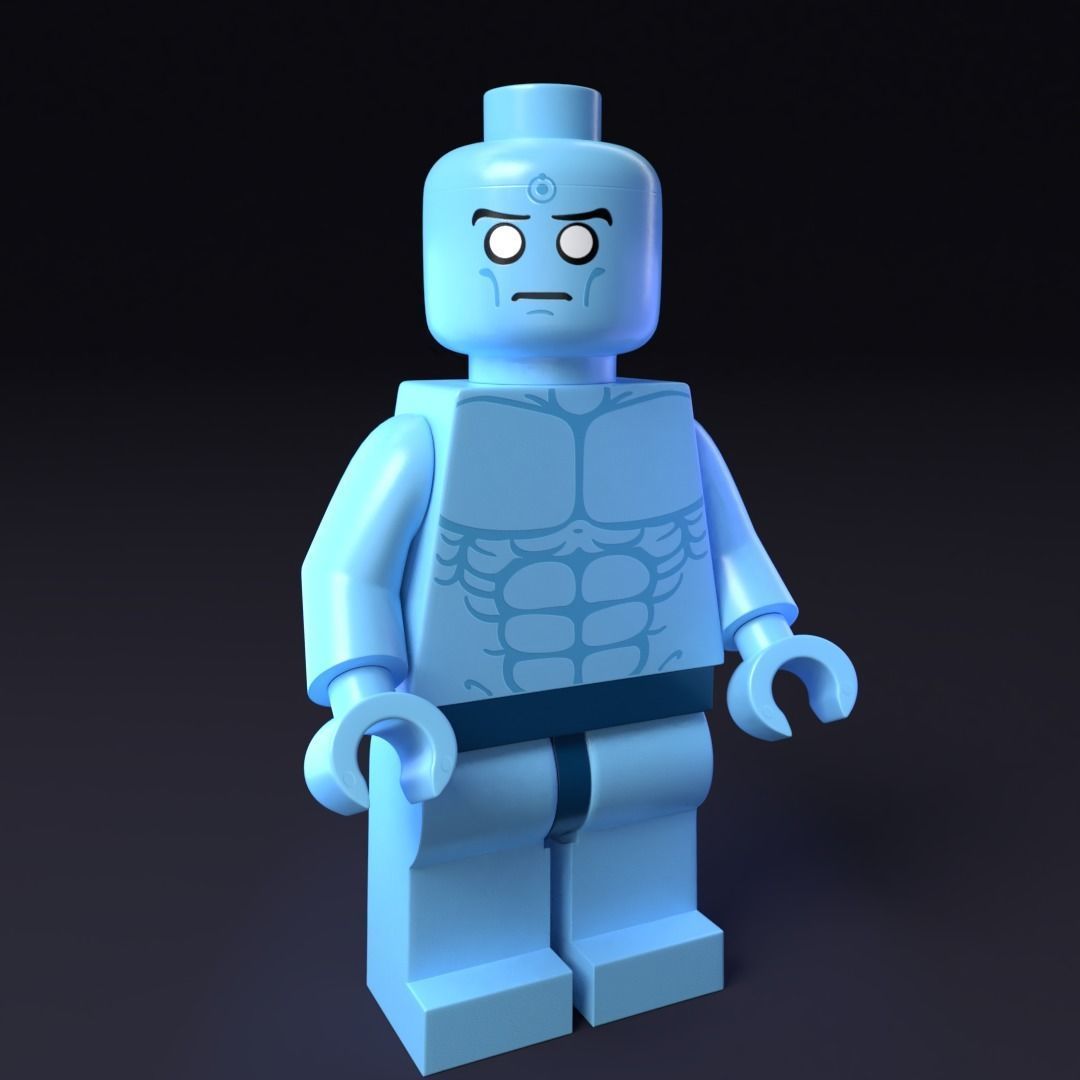 LEGO minifigure - Dr Manhattan - Watchmen 3D model | CGTrader