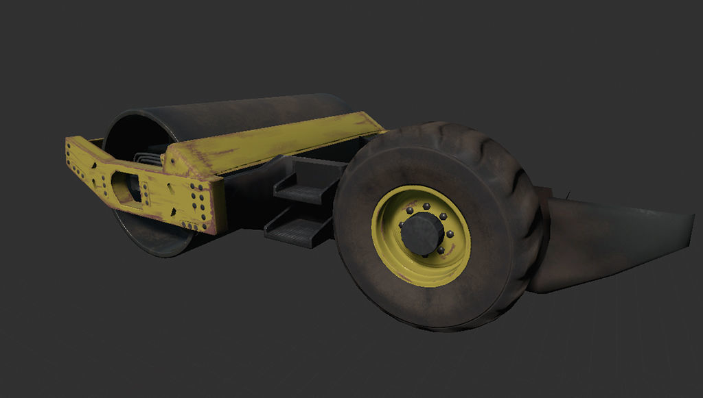 3D model Steamroller old version VR / AR / low-poly | CGTrader