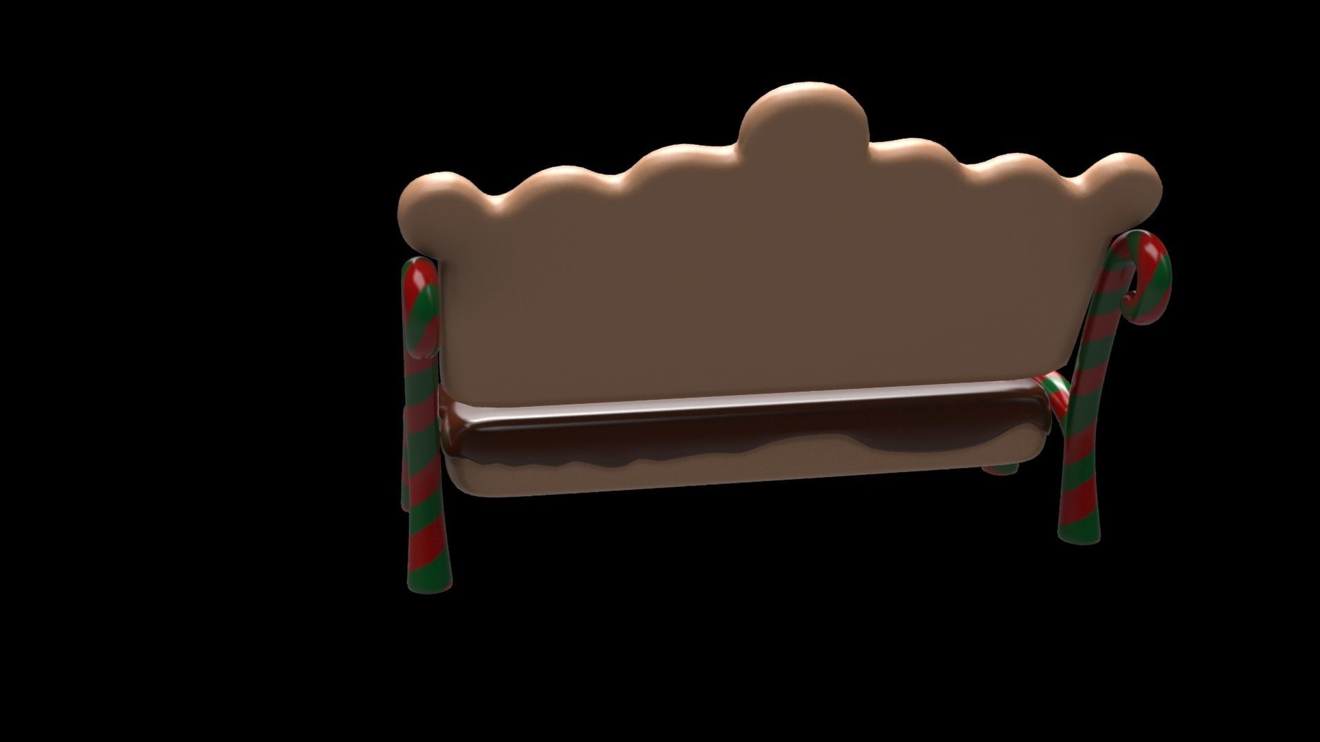 Gingerbread bench inspired by Gingerbread house fairytale 3D model ...