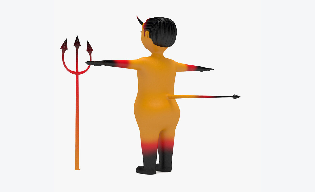 3D model Cute Devil 3D Model Character Rigged VR / AR / low-poly | CGTrader
