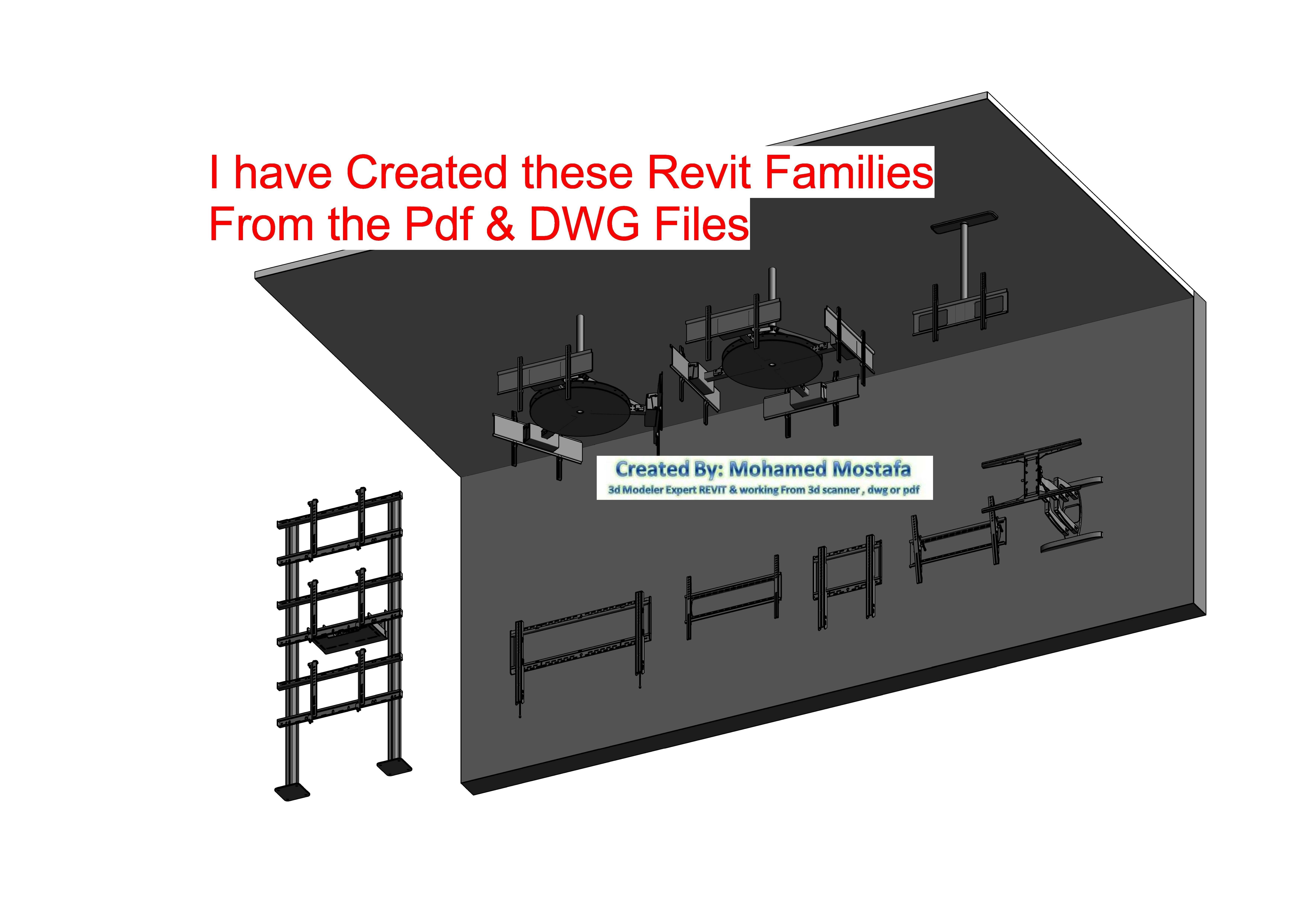 Display Wall - Floor - Ceiling Mount Revit Families 2015 3D model ...