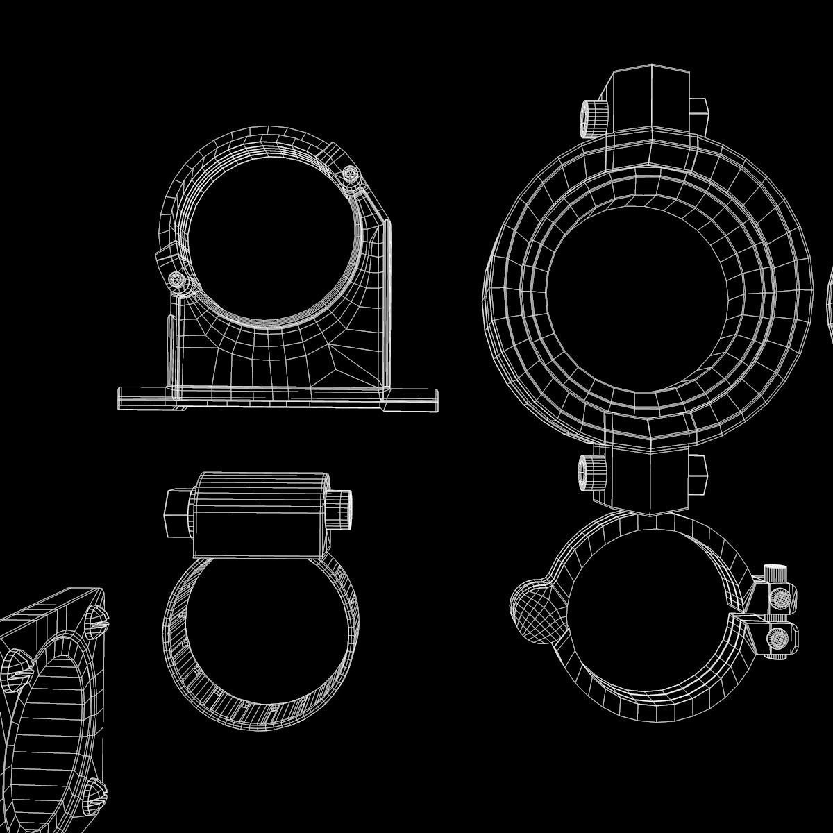 Pipe and Pipe Clamp Pack 3D model | CGTrader