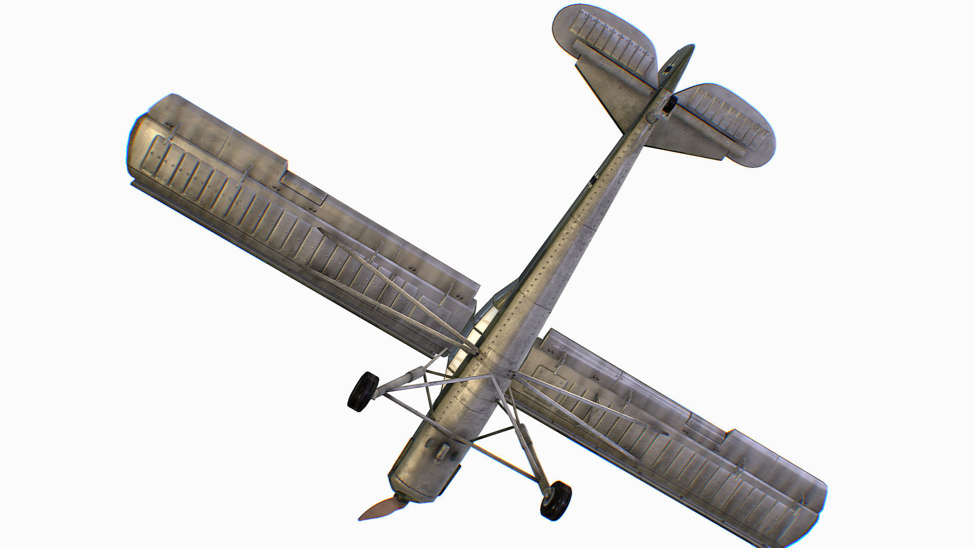 3D model German liaison aircraft Fieseler Fi 156 Storch VR / AR / low ...