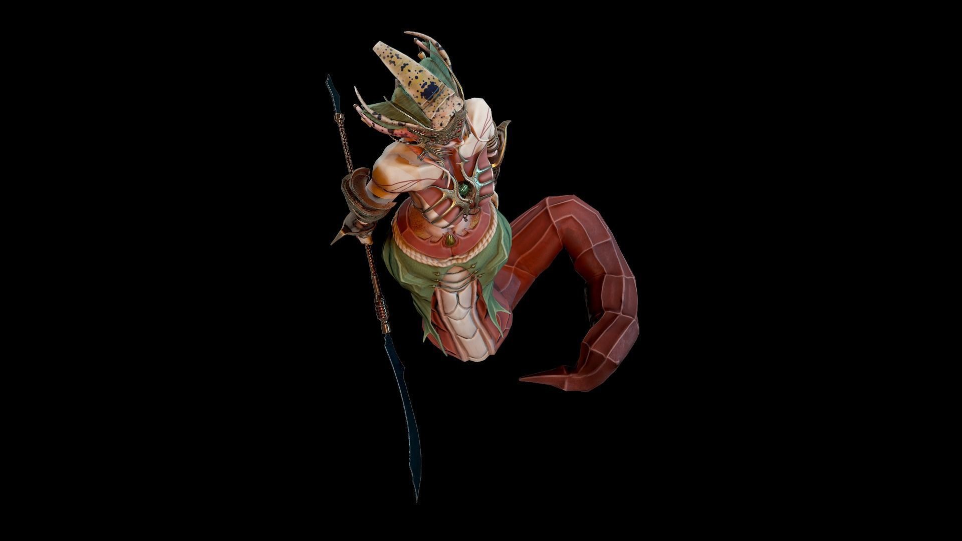 3D model Naga Siren Warrior VR / AR / low-poly | CGTrader