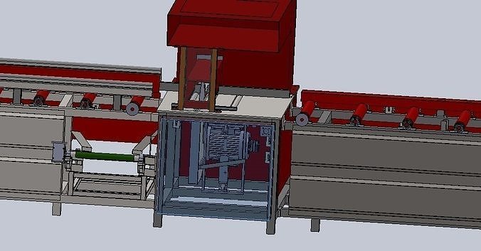Servo type wood sizing machine 3D model | CGTrader